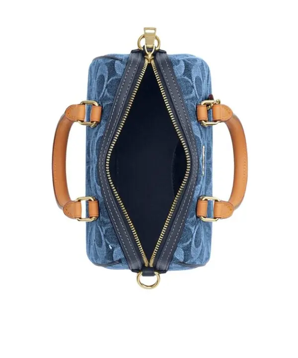 COACH Mini Rowan Crossbody Bag In Signature Denim - Indigo