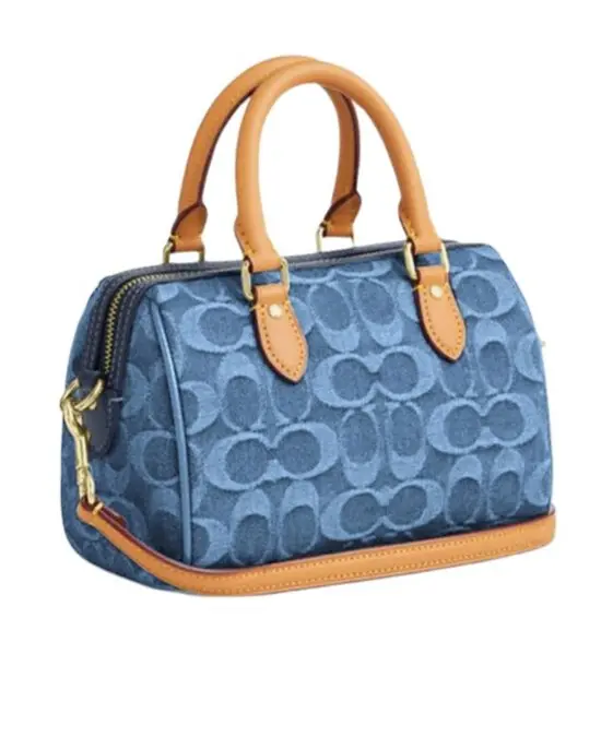 COACH Mini Rowan Crossbody Bag In Signature Denim - Indigo