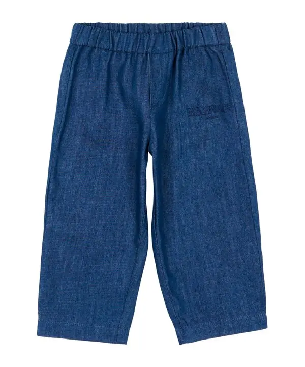 Balmain Elasticated Jeans With Letter Detail