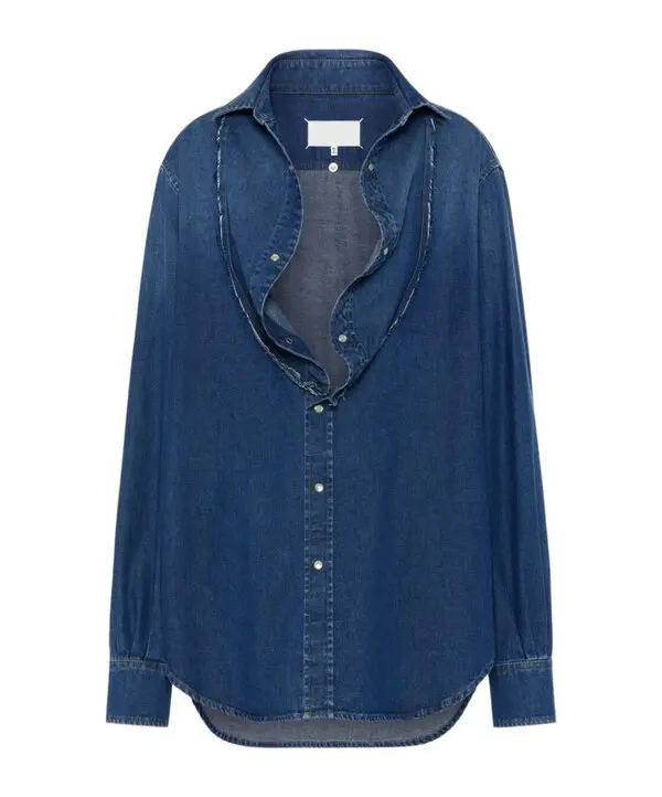 MAISON MARGIELA Folded Collar Denim Shirt