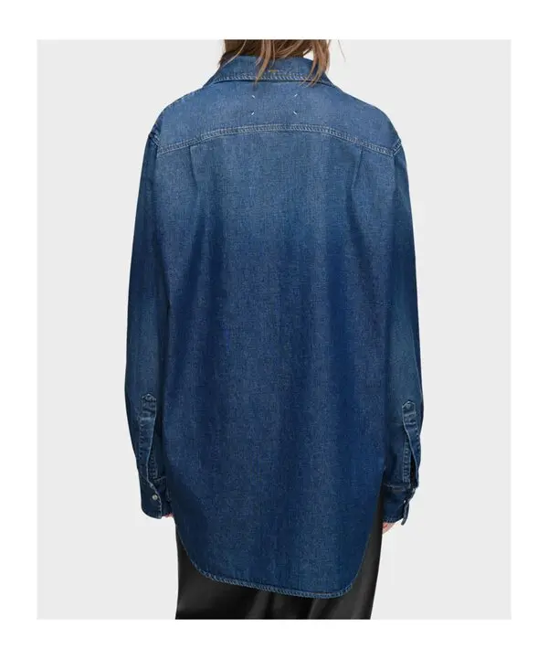 MAISON MARGIELA Folded Collar Denim Shirt