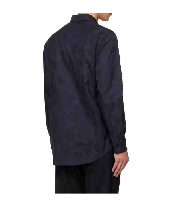 Paul Smith Swan Jacquard Collared Shirt