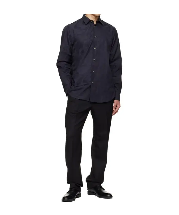 Paul Smith Swan Jacquard Collared Shirt