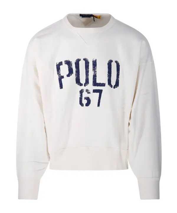 Polo Ralph Lauren Logo Crewneck Sweatshirt - White