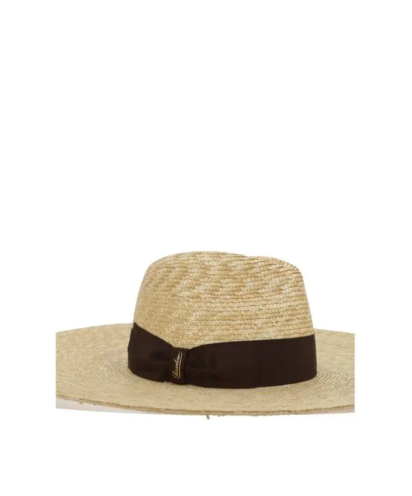 Borsalino Wide Brim Straw Hat - Nude