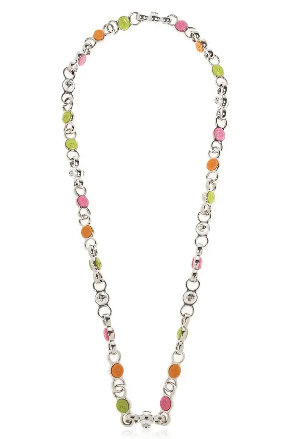 Casablanca Engraved Charm Necklace - Multi-color