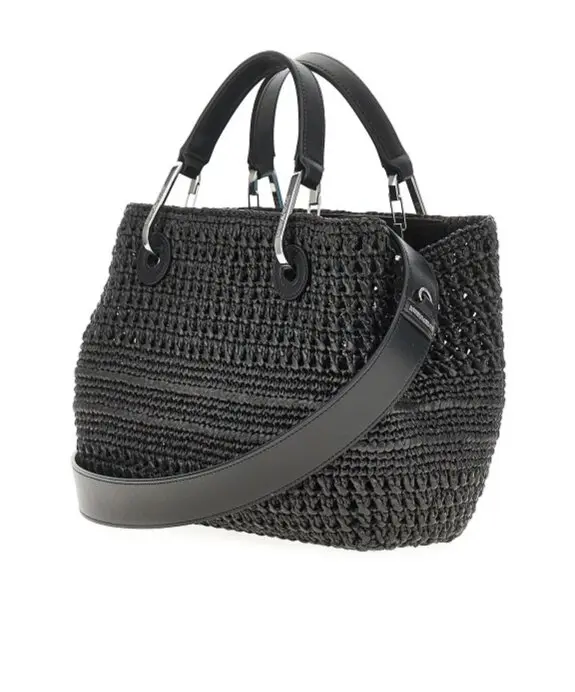 Emporio Armani Woven Logo Tote Bag