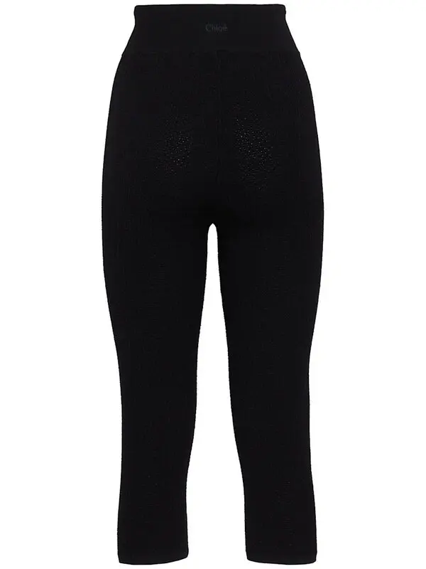 Chloé Honeycomb Knit Stretch Viscose Pants