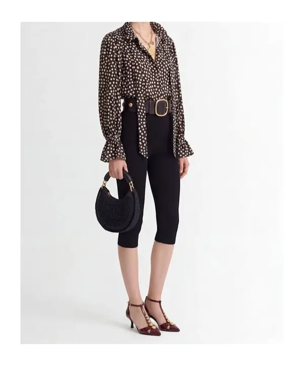 Chloé Honeycomb Knit Stretch Viscose Pants