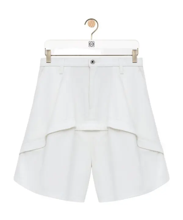 Loewe Asymmetrical Panelled Shorts - White