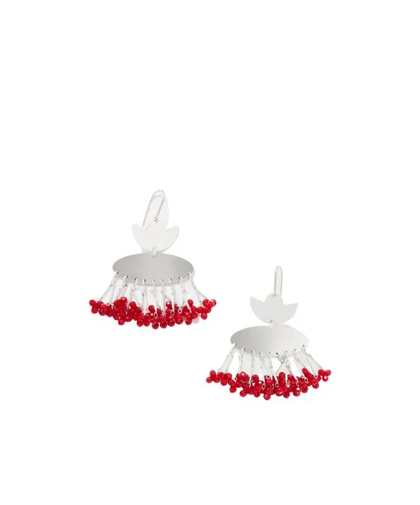 Isabel Marant Étoile Nora Beaded Fringe Drop Earrings - White