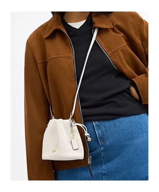 COACH Faye Mini Drawstring Bag - Chalk Color