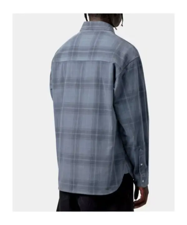 Carhartt Work In Progress L/s Wilber Plaid Pocket Shirt - Gray