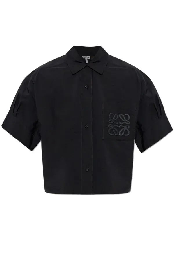 Loewe Cropped Pocket Shirt - Black