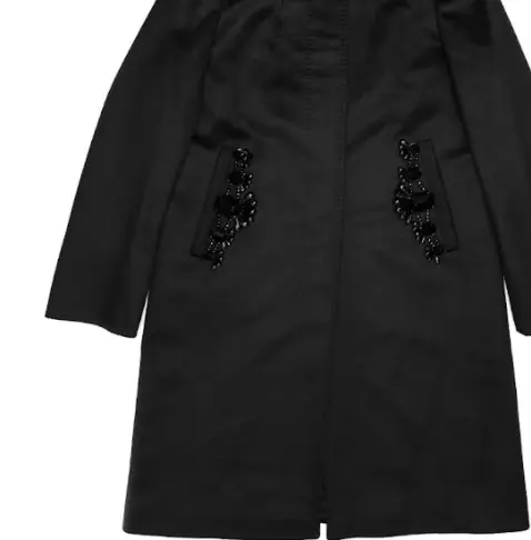 Max Mara Lapel Coat With Embellished Pockets