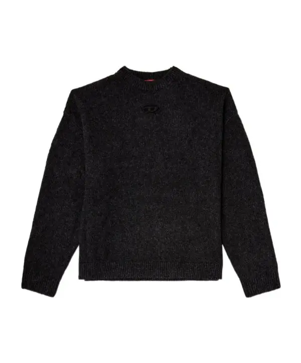 DIESEL® K-areeso Logo Cut-out Sweater - Black