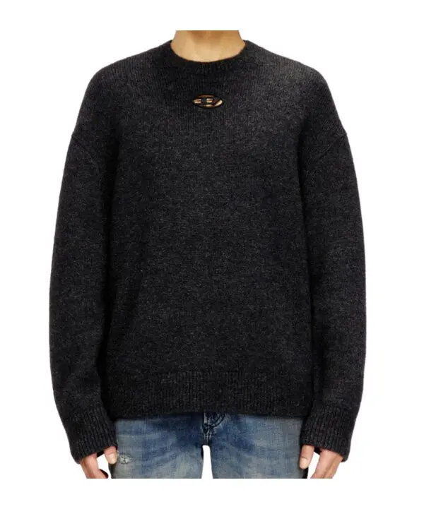 DIESEL® K-areeso Logo Cut-out Sweater - Black