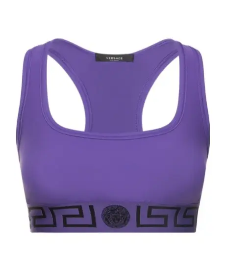 Versace Stretch Tech Greca Sport Bra - Blue