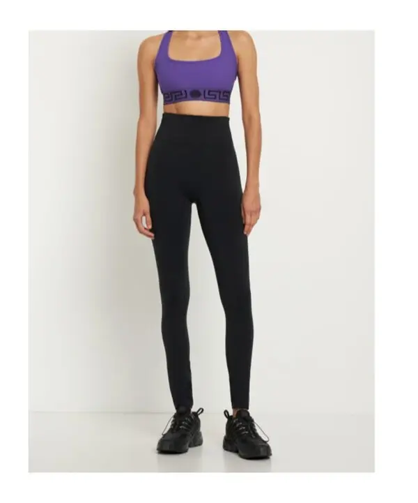 Versace Stretch Tech Greca Sport Bra - Blue