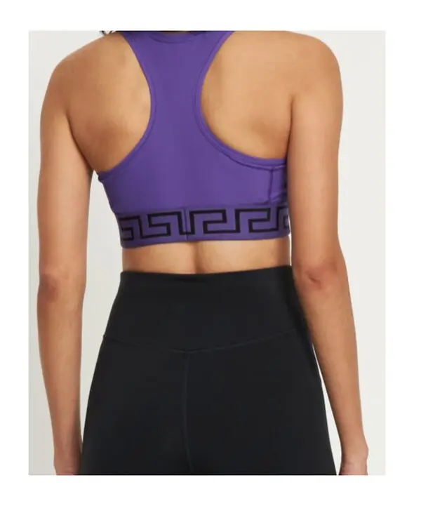 Versace Stretch Tech Greca Sport Bra - Blue