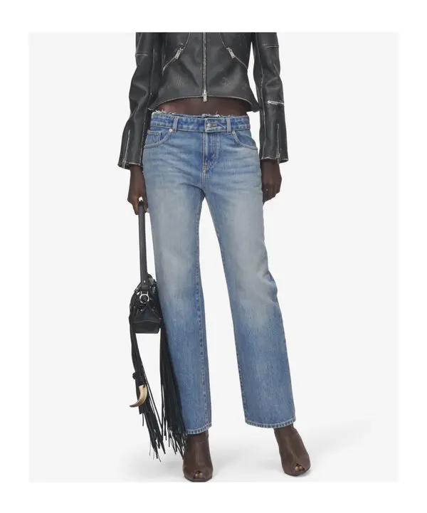 Alexander McQueen Deconstructed Waist Jeans