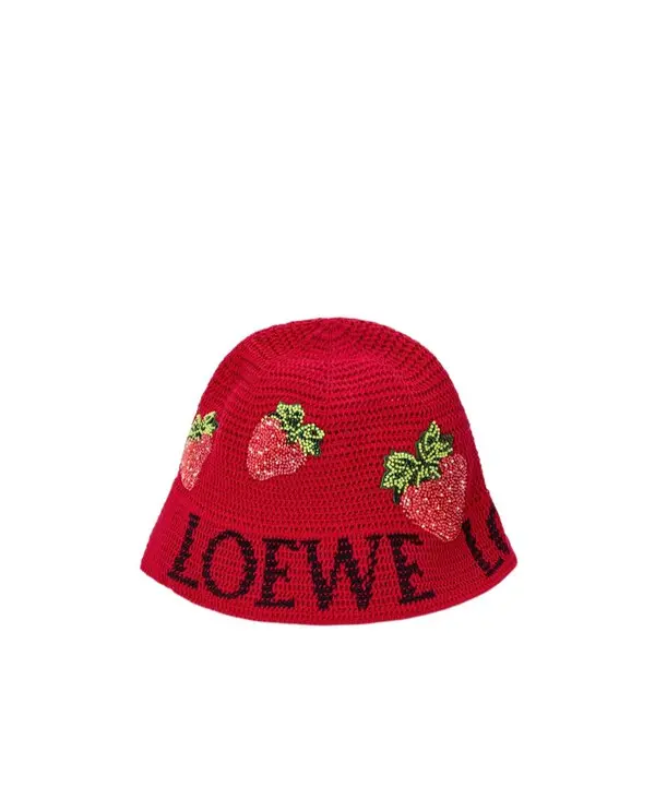 Loewe Strawberry Bucket Hat - Red