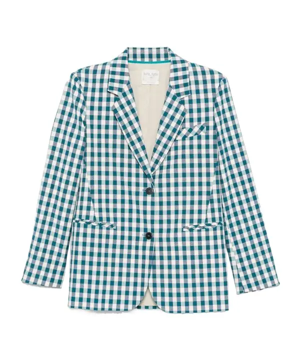 FORTE_FORTE Cotton Gingham Oversized Jacket