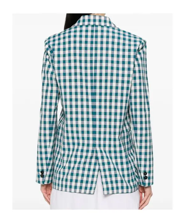 FORTE_FORTE Cotton Gingham Oversized Jacket