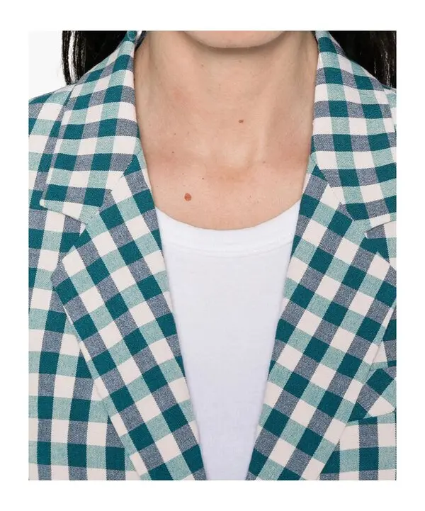 FORTE_FORTE Cotton Gingham Oversized Jacket