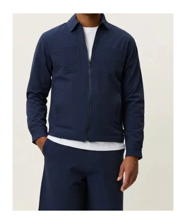 LES DEUX Zip Pocket Jacket - Navy Blue