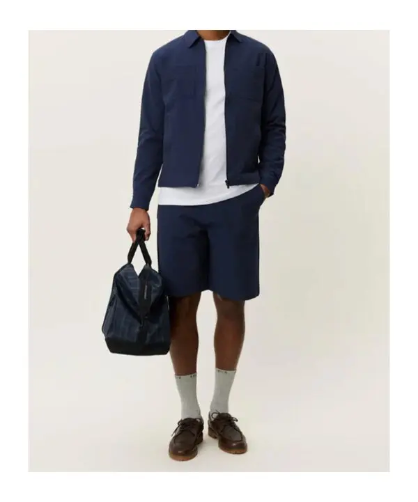 LES DEUX Zip Pocket Jacket - Navy Blue