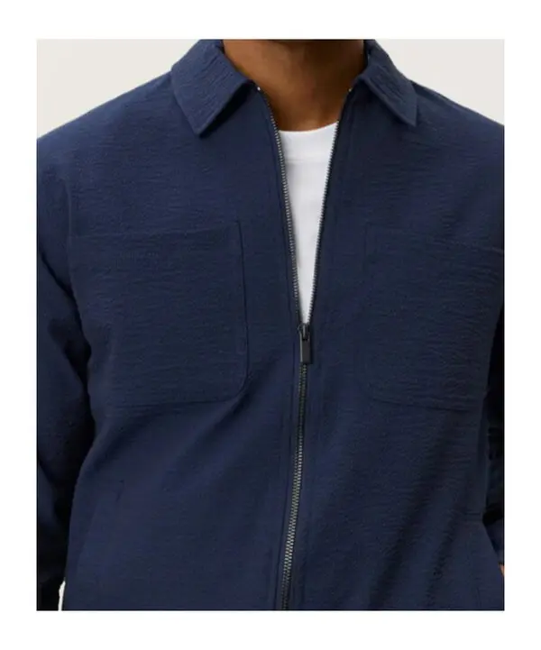 LES DEUX Zip Pocket Jacket - Navy Blue