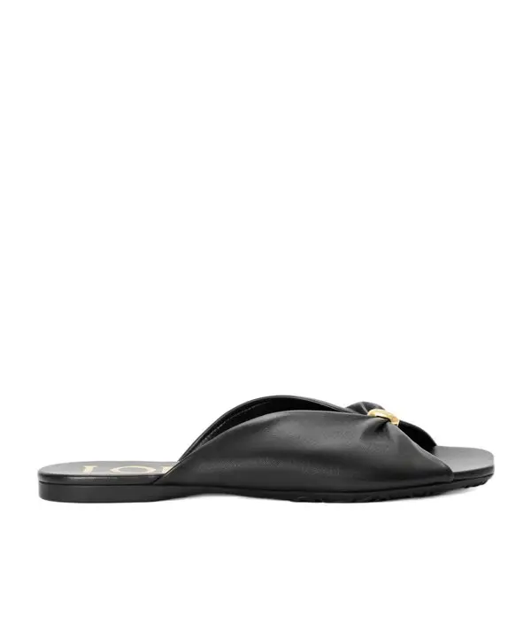 Loewe Nappa Lambskin Flat Sandals With Anagram Detail