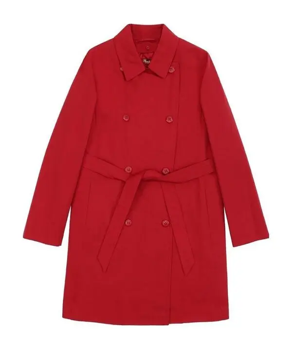 Max Mara Double-breasted Belted Coat - Red