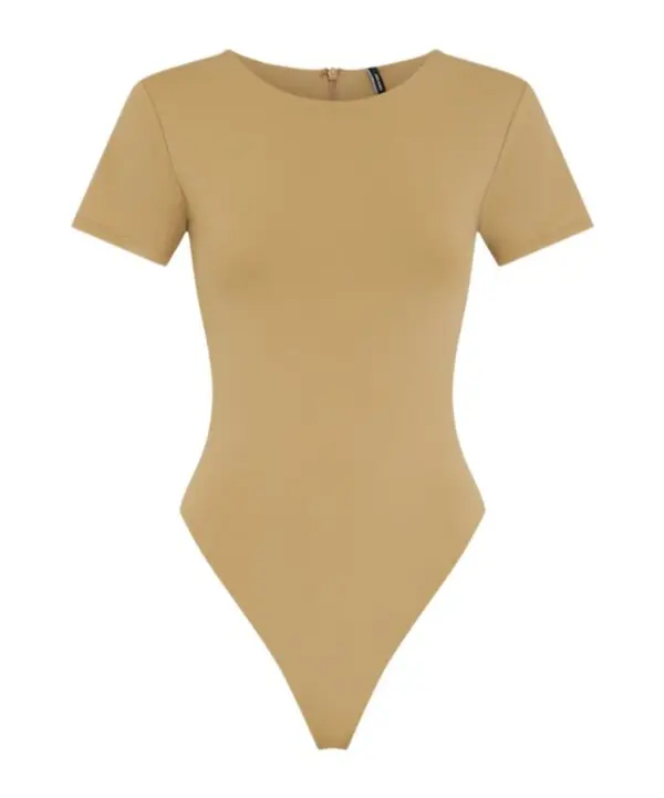 ENTIRE STUDIOS Short Sleeve Bodysuit - Nude