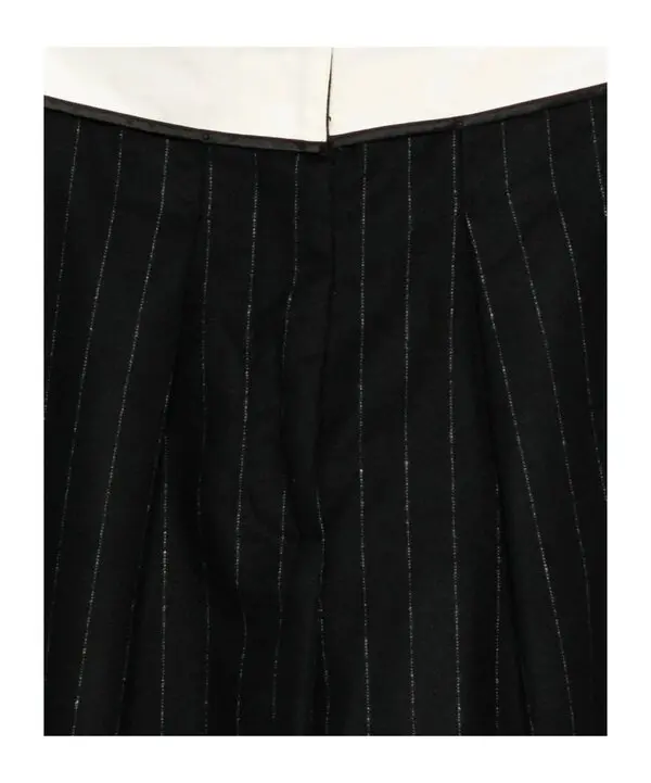 FORTE_FORTE Pinstriped Wide Leg Sartorial Pants