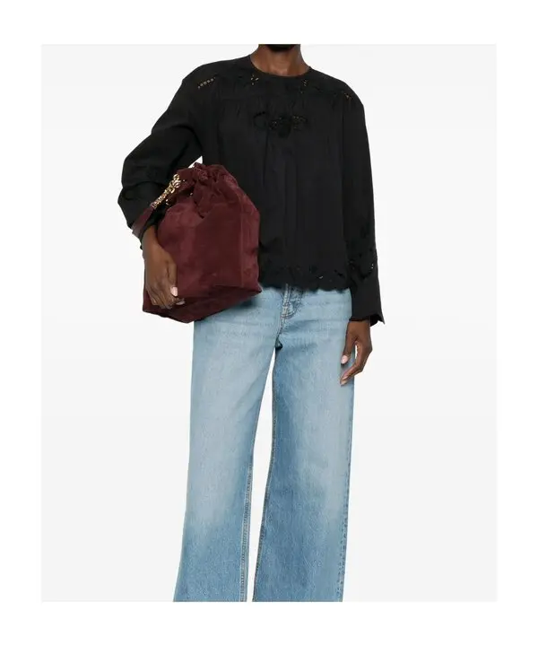 FORTE_FORTE Long Sleeved Embroidered Cover-up