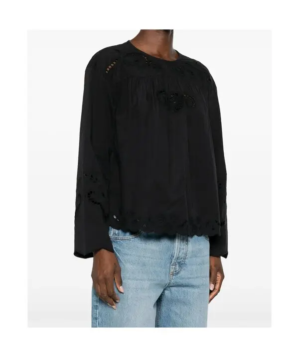 FORTE_FORTE Long Sleeved Embroidered Cover-up