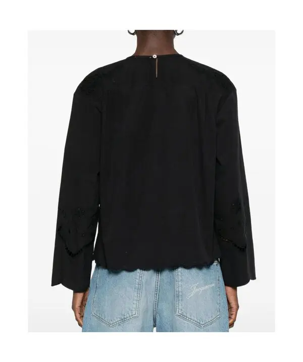 FORTE_FORTE Long Sleeved Embroidered Cover-up