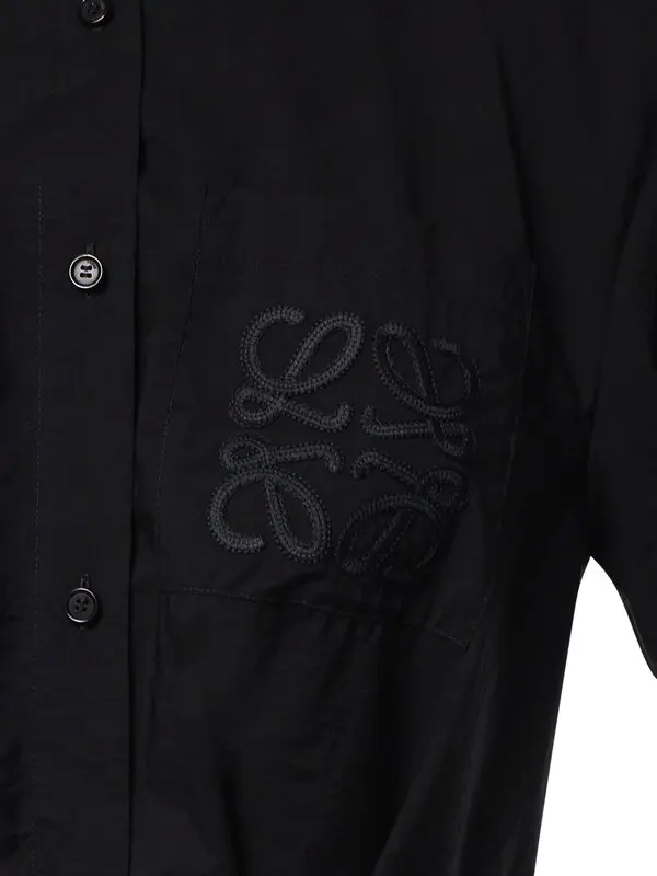 Loewe Belted Pocket Shirt Dress - Black