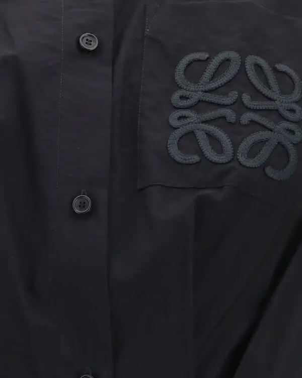 Loewe Belted Pocket Shirt Dress - Black
