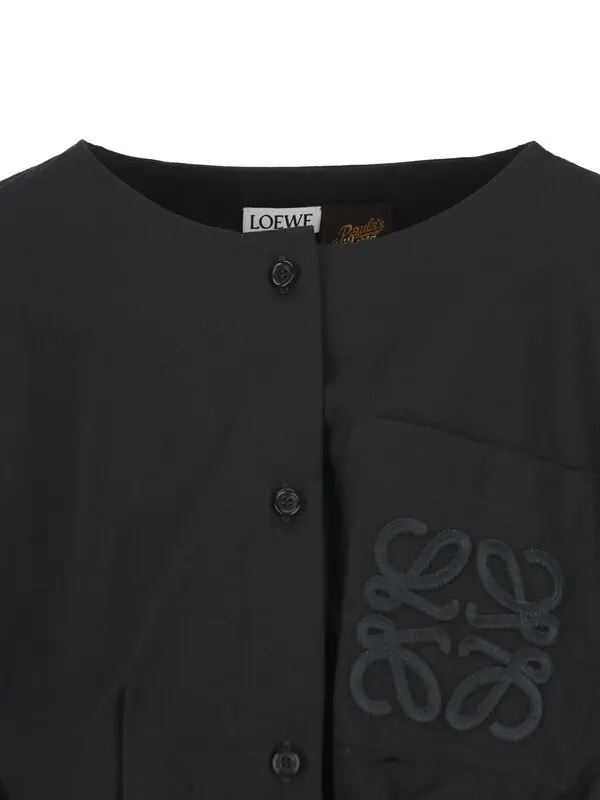 Loewe Belted Pocket Shirt Dress - Black