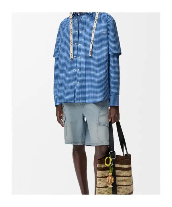 Loewe Denim Cargo Shorts - Blue