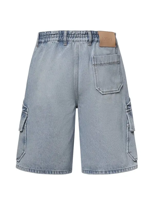 Loewe Denim Cargo Shorts - Blue