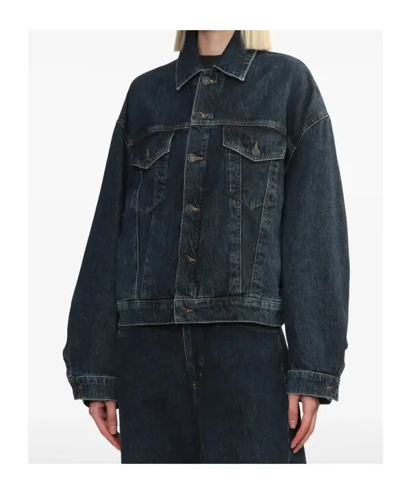 AGOLDE Denim Button Jacket - Black