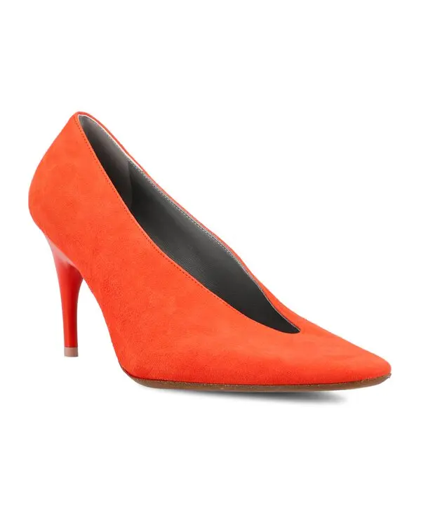 Balenciaga Asymmetric Heeled Pumps - Orange