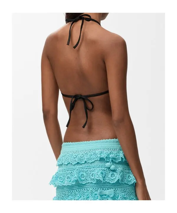 Loewe Anagram Print Triangle Bikini Top