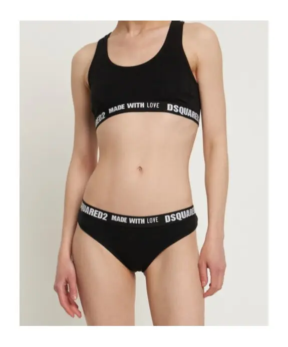 Dsquared2 Made With Love Logo Tape Sport Bra