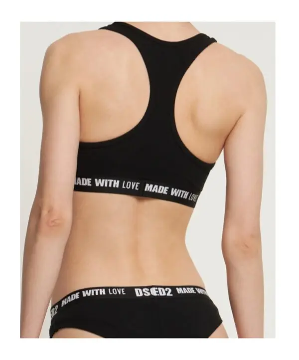 Dsquared2 Made With Love Logo Tape Sport Bra