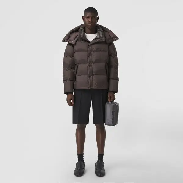 Burberry Detachable Sleeve Padded Coat - Brown